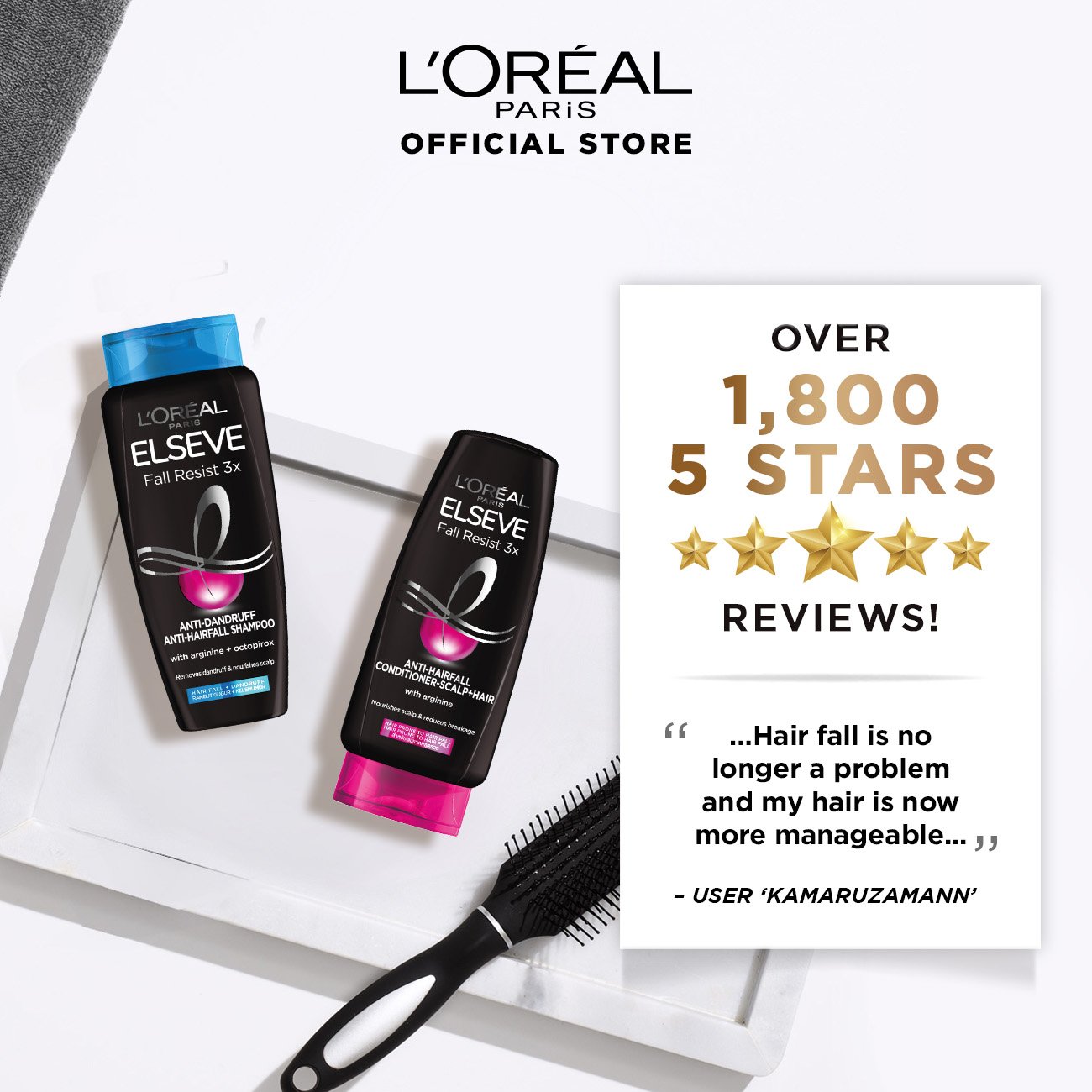 Fall Resist 3X Anti-Dandruff Anti-Hair Fall Shampoo 620ml