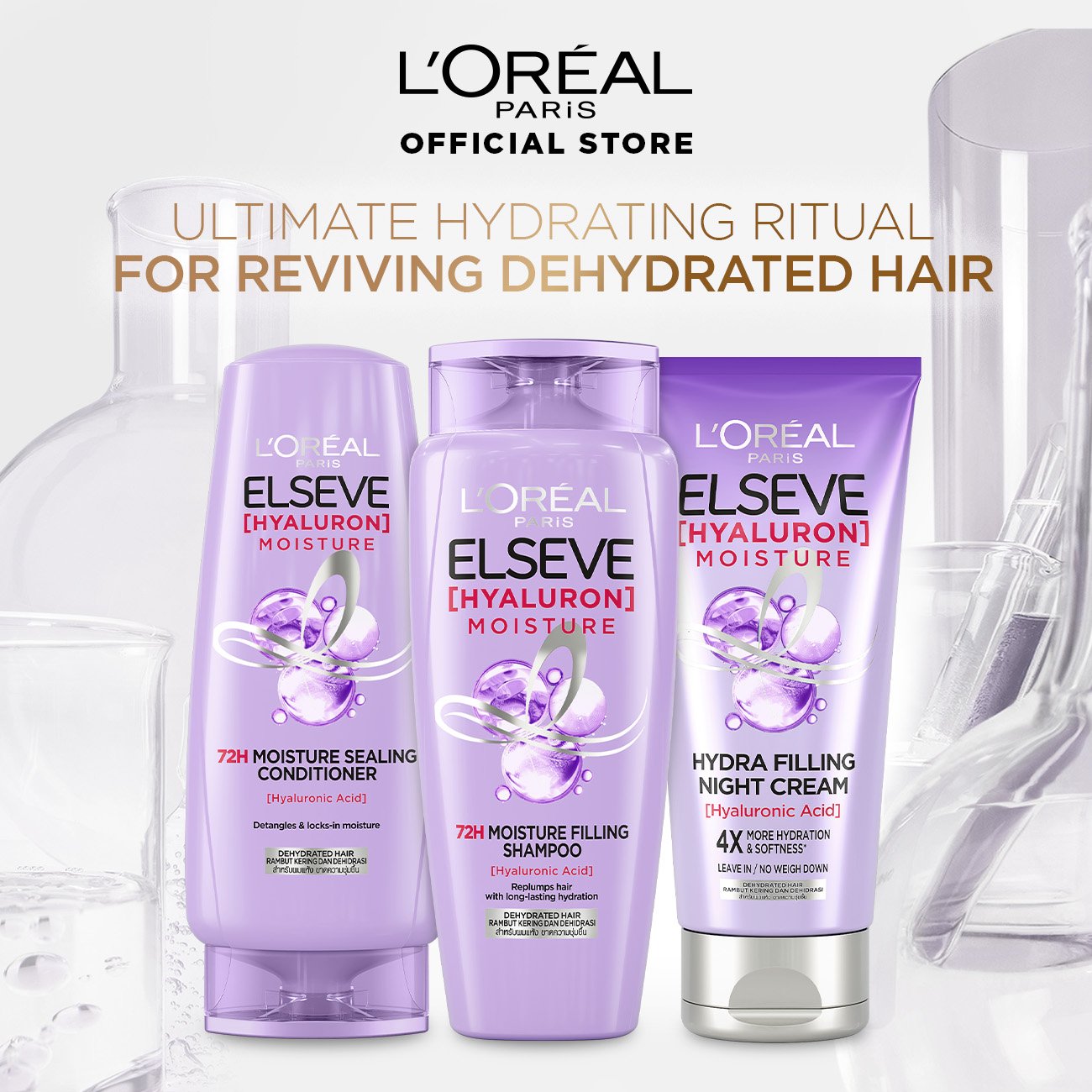 Elseve Hyaluron 72H Moisture Filling Shampoo 410ml