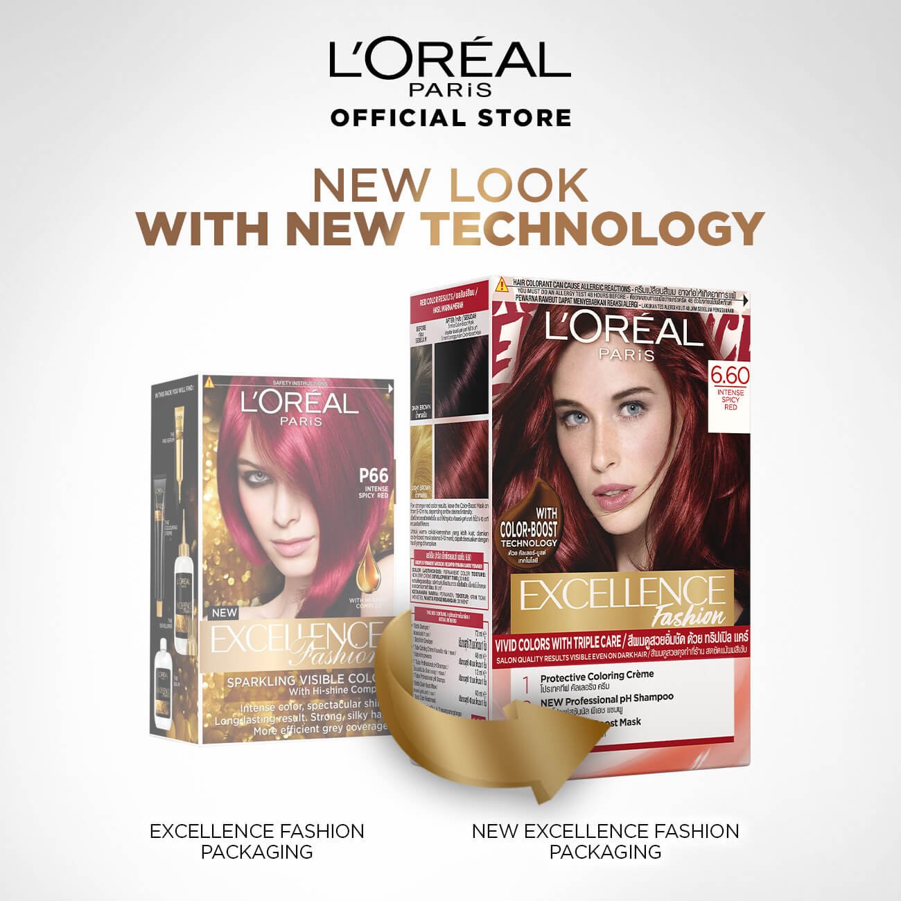L’Oreal Paris Excellence Fashion hair color - 6.6 Intense Spicy Red