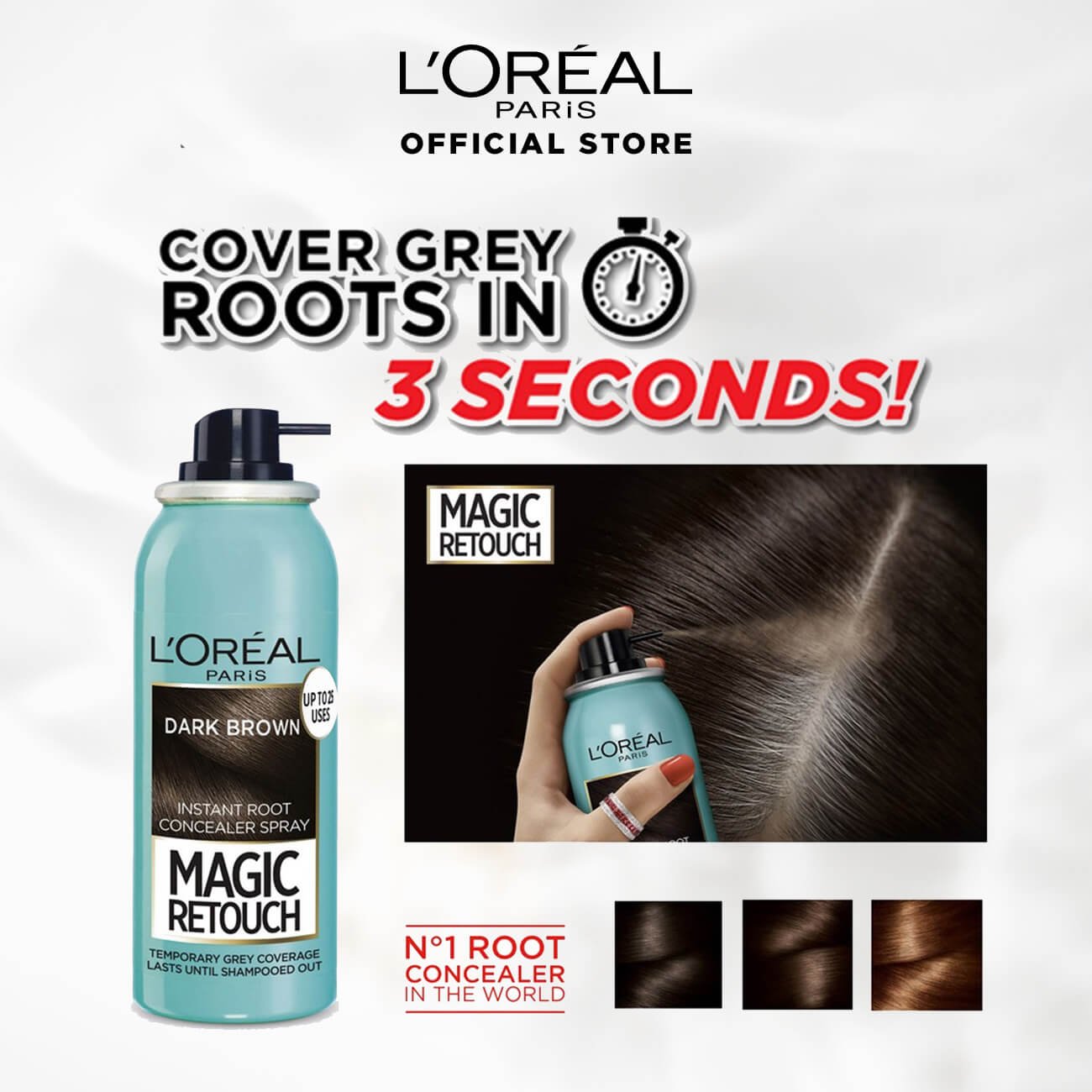 Magic Retouch Instant Root Concealer Spray Black | L'Oréal Paris
