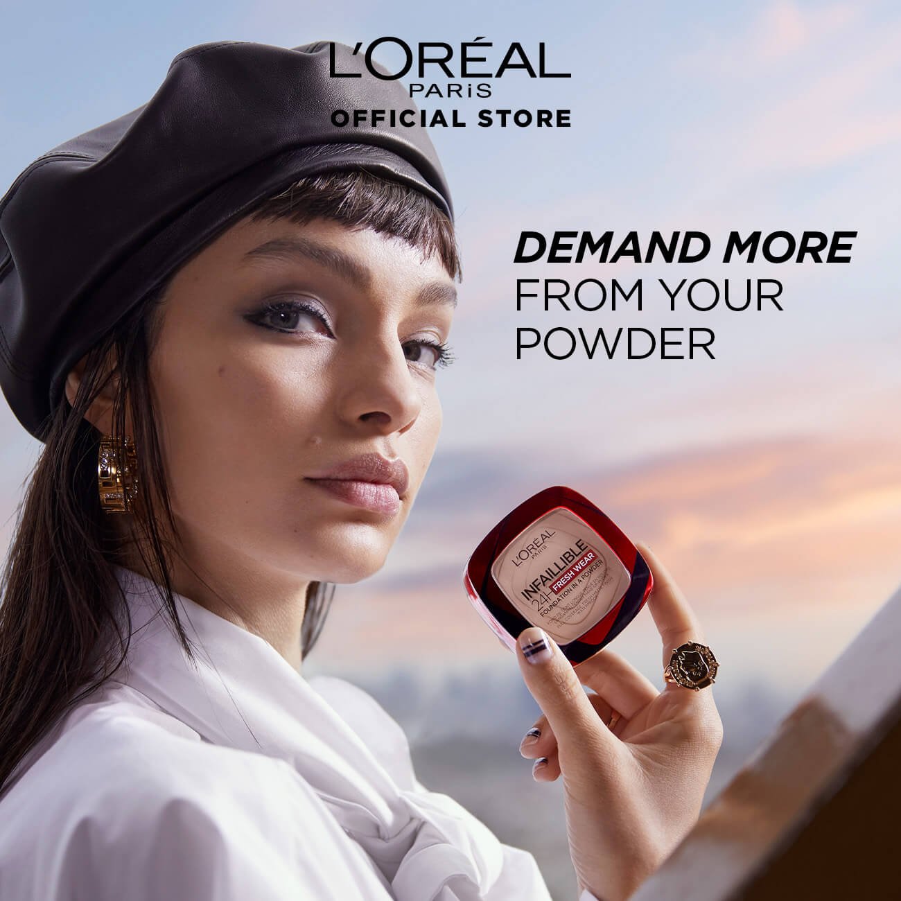 Infaillable 24H Fresh Wear Foundation In A Powder 20 Ivory - L'OREAL PARIS