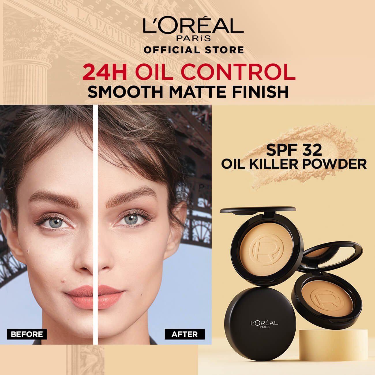 L'Oréal Paris Infallible 24H Oil Killer Powder - 250 Radiant Sand