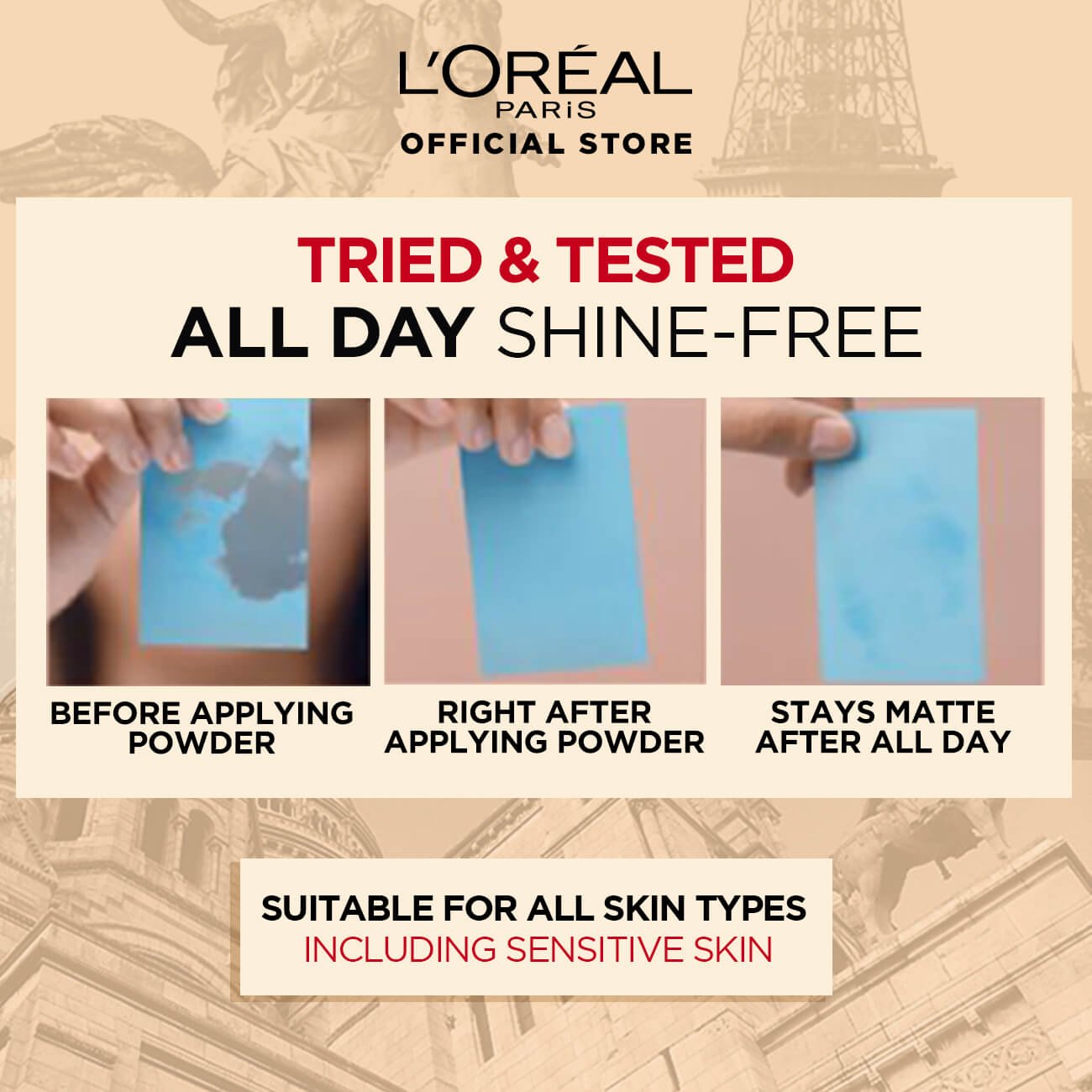 L'Oréal Paris Infallible 24H Oil Killer Powder- 95 Light Linen