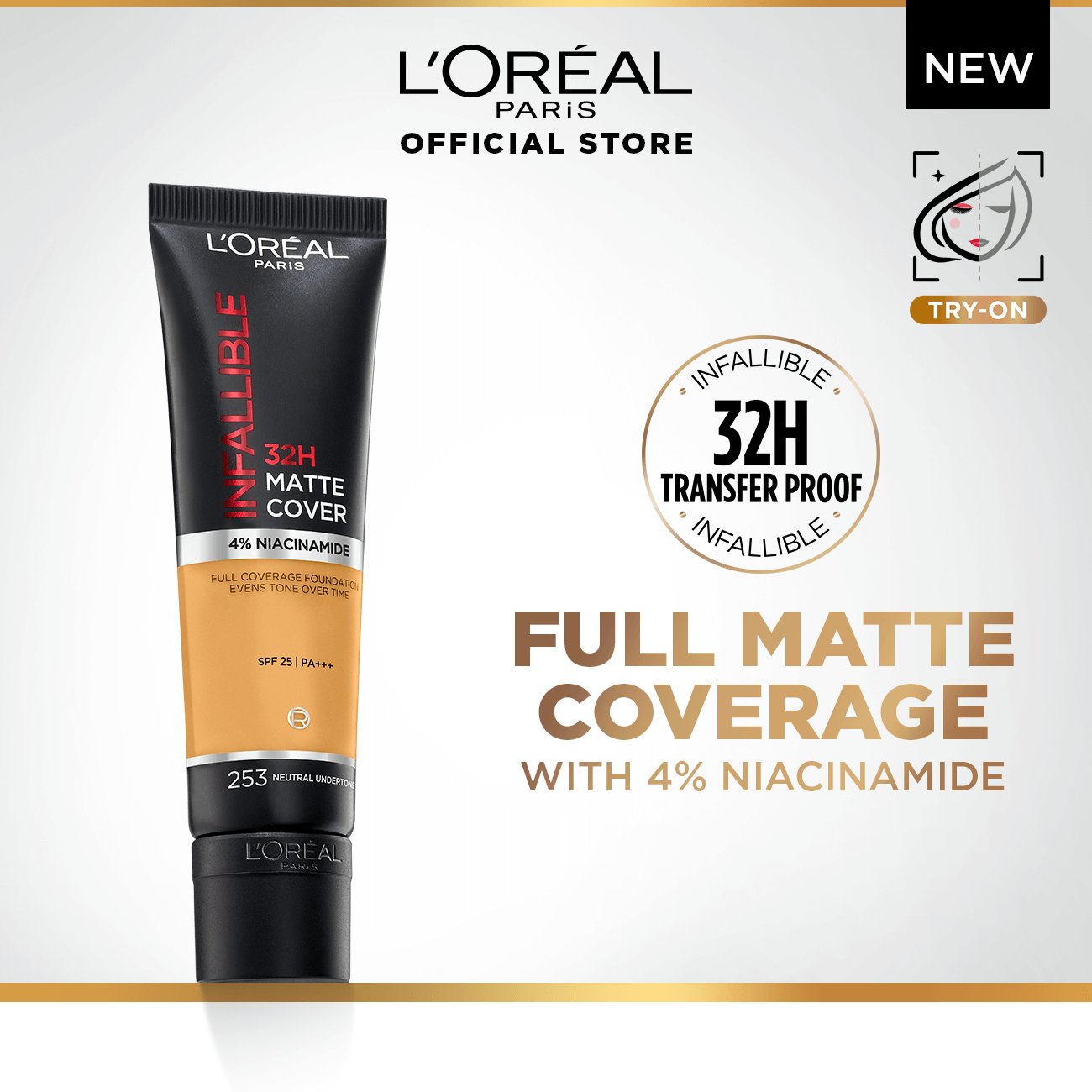 L’Oréal Paris Infallible 32H Matte Cover Liquid Foundation - 253
