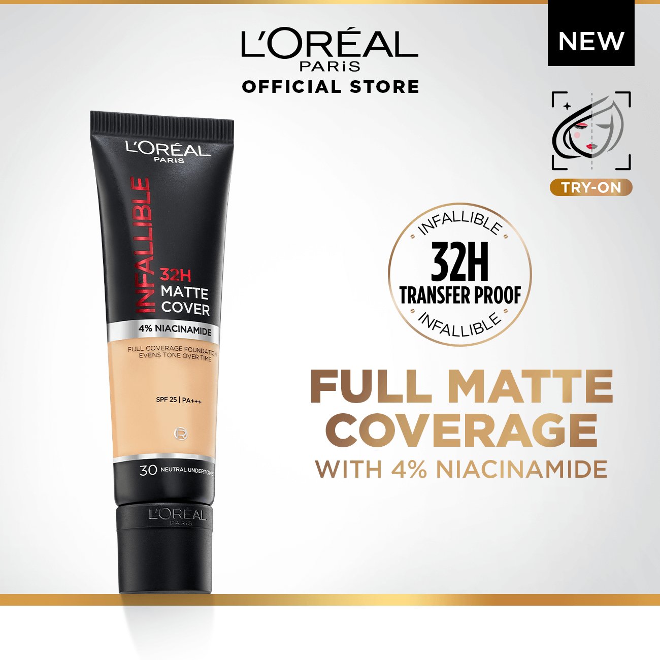 L’Oréal Paris Infallible 32H Matte Cover Liquid Foundation - 30