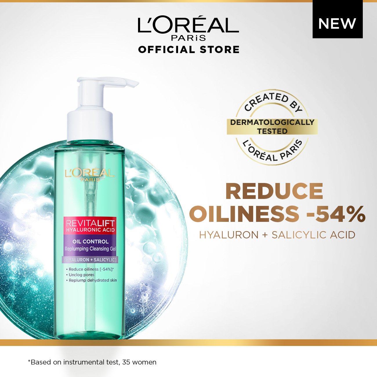 Revitalift Skin Care Hyaluronic Acid Oil Control Cleanser | L'Oréal Paris